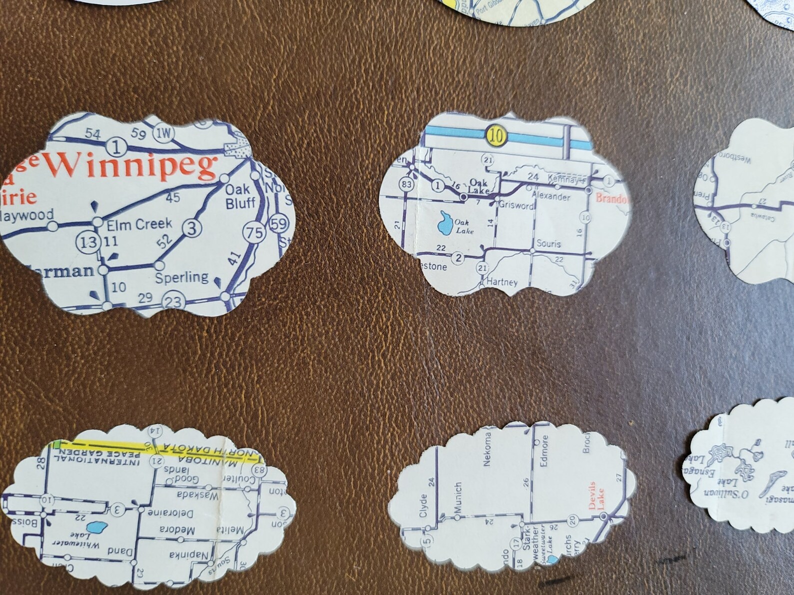 25 Vintage Paper Map Pieces in Various Shapes - Etsy