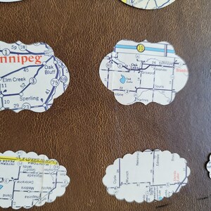 25 Vintage Paper Map Pieces in Various Shapes - Etsy
