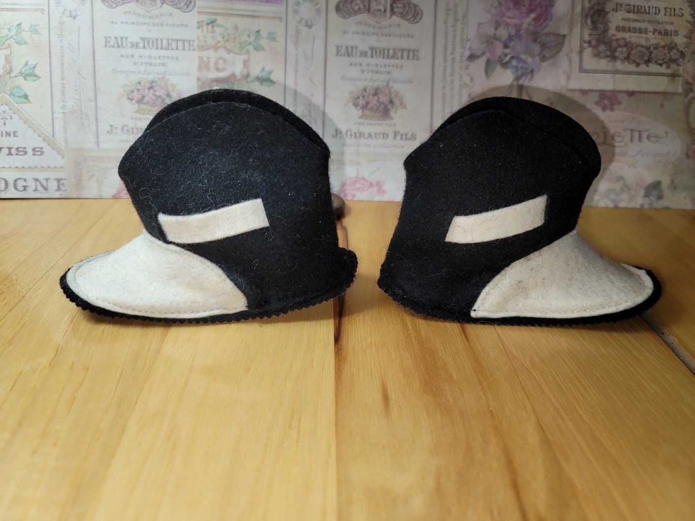 Very Cute Vintage Baby Felt Cowboy/girl Boots With Bucking Bronco Motif ...