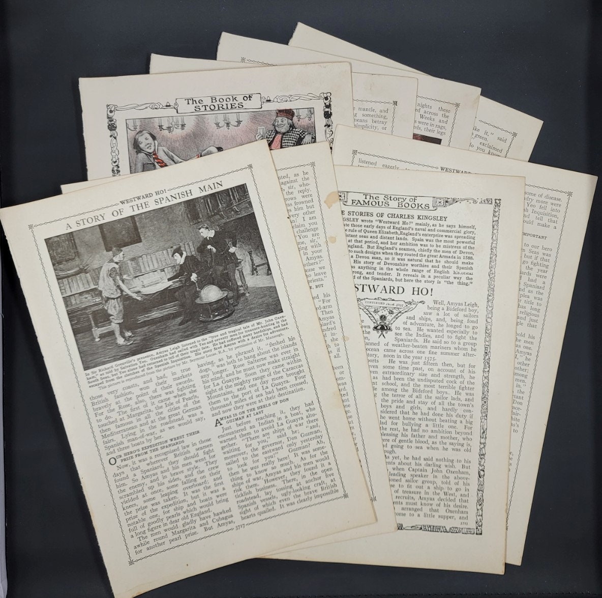 25 Antique Book Pages 1920s Book of Knowledge Vintage Junk - Etsy