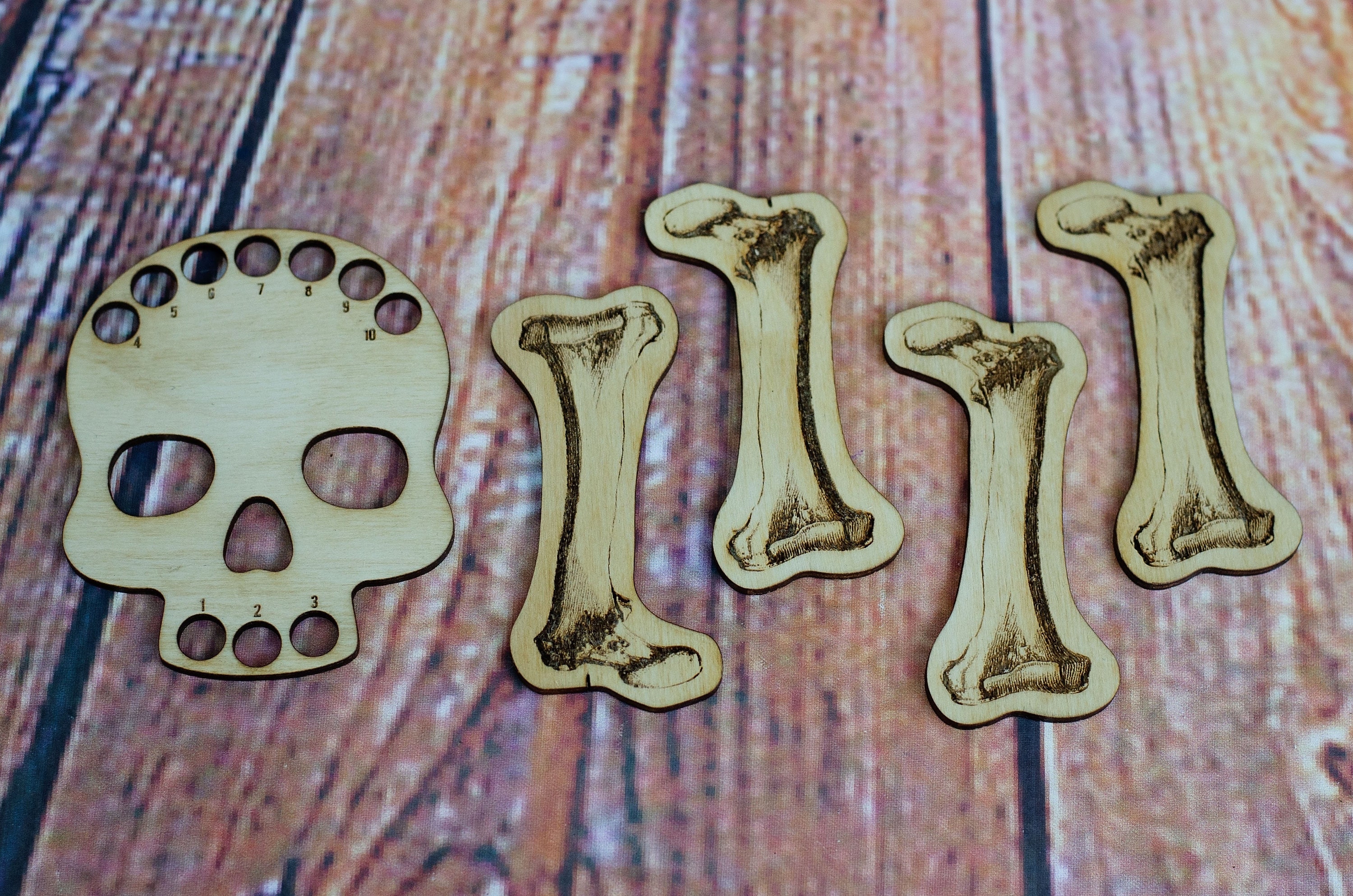 Deadly Notions Skull and Bones Floss Set - Etsy