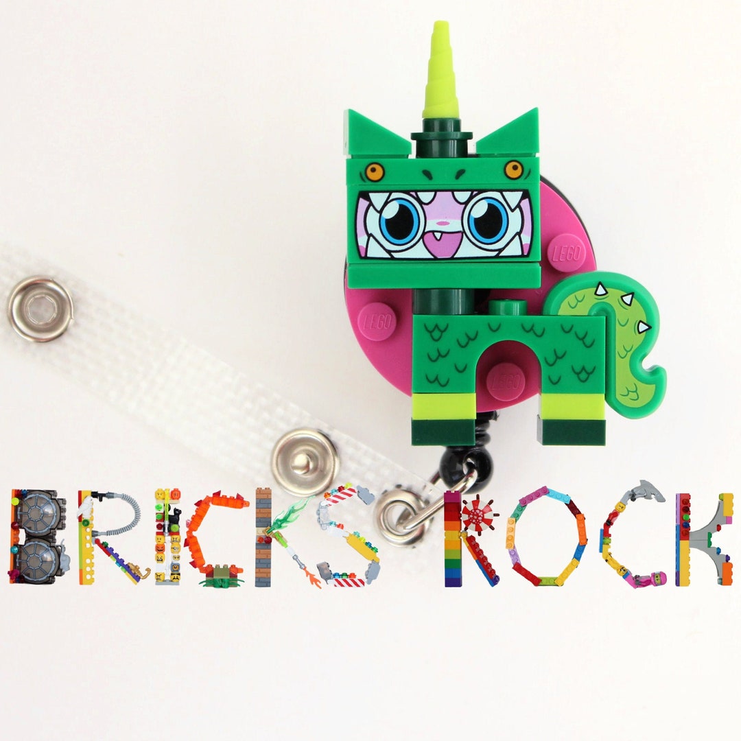 Dinosaur Unikitty™ Badge Reel Made With LEGO® Minifigure™ - Etsy