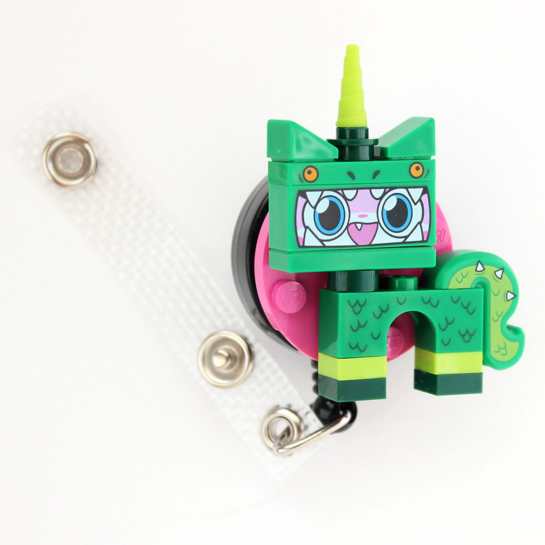 Dinosaur Unikitty™ Badge Reel Made With LEGO® Minifigure™ - Etsy