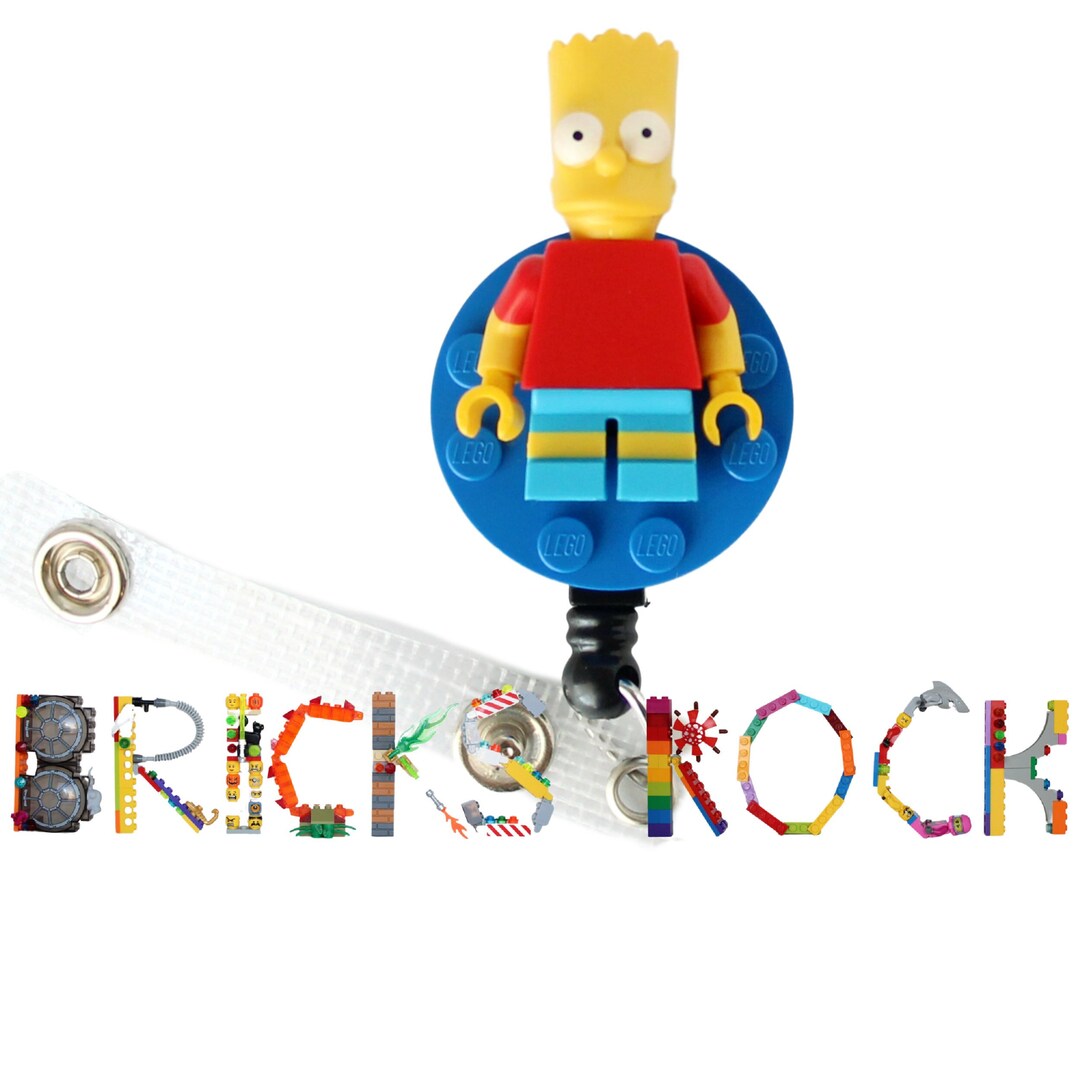 Bart Simpson™ - Badge Reel Made With LEGO® ID Badge Holder - the ...