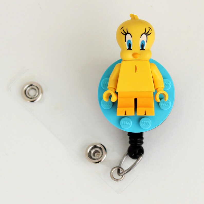 Tweety Bird™ Badge Reel Made With LEGO® Minifigure™ Pediatric - Etsy