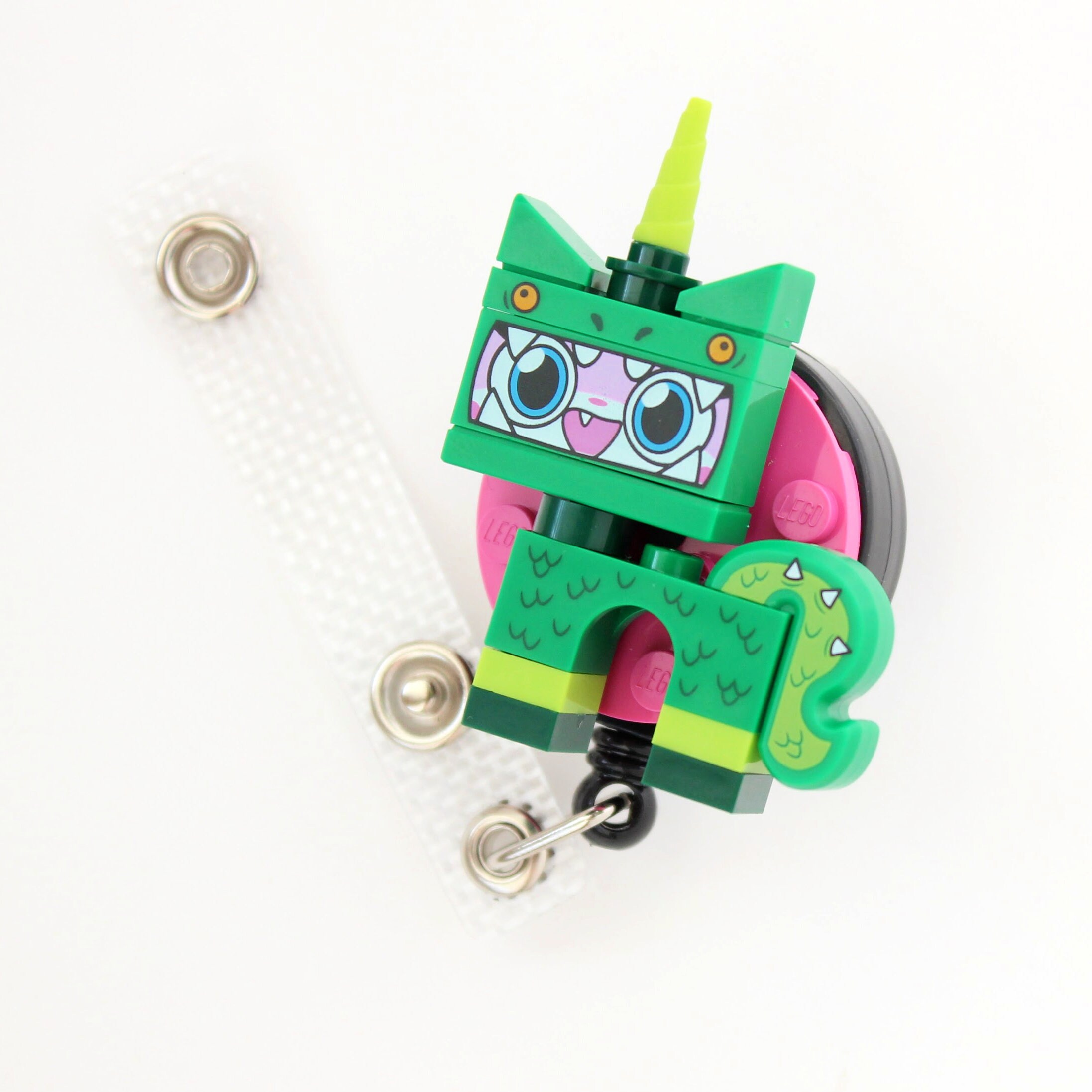 Dinosaur Unikitty™ Badge Reel Made With LEGO® Minifigure™ - Etsy