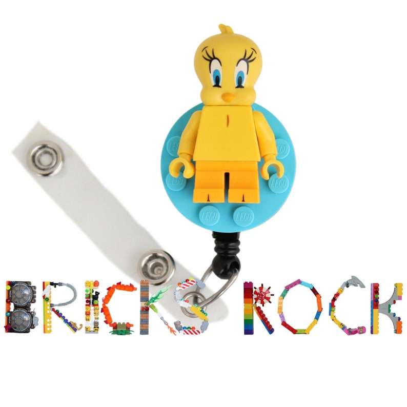 Tweety Bird™ Badge Reel Made With LEGO® Minifigure™ Pediatric - Etsy