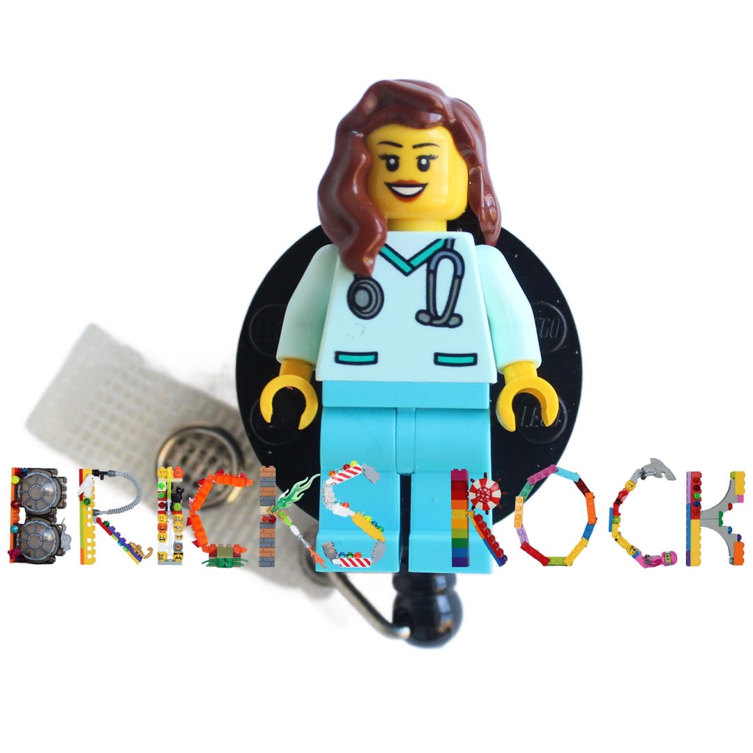 Aqua Scrubs Female - Nurse/doctor - Badge Reel Made With LEGO ...