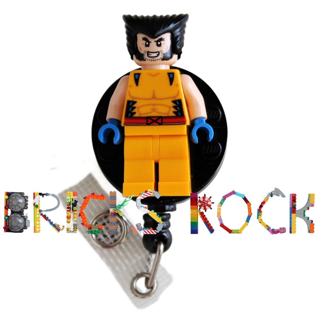 Wolverine™ Badge Reel Made With LEGO® Minifigure™- Pediatric - ID Badge ...