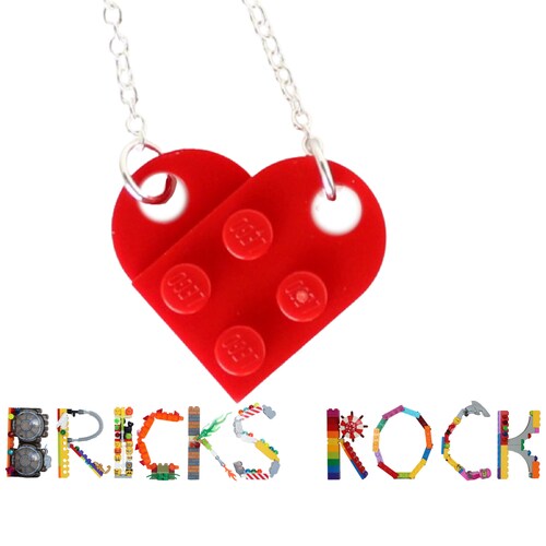 Lego Brick Heart Necklace - Etsy