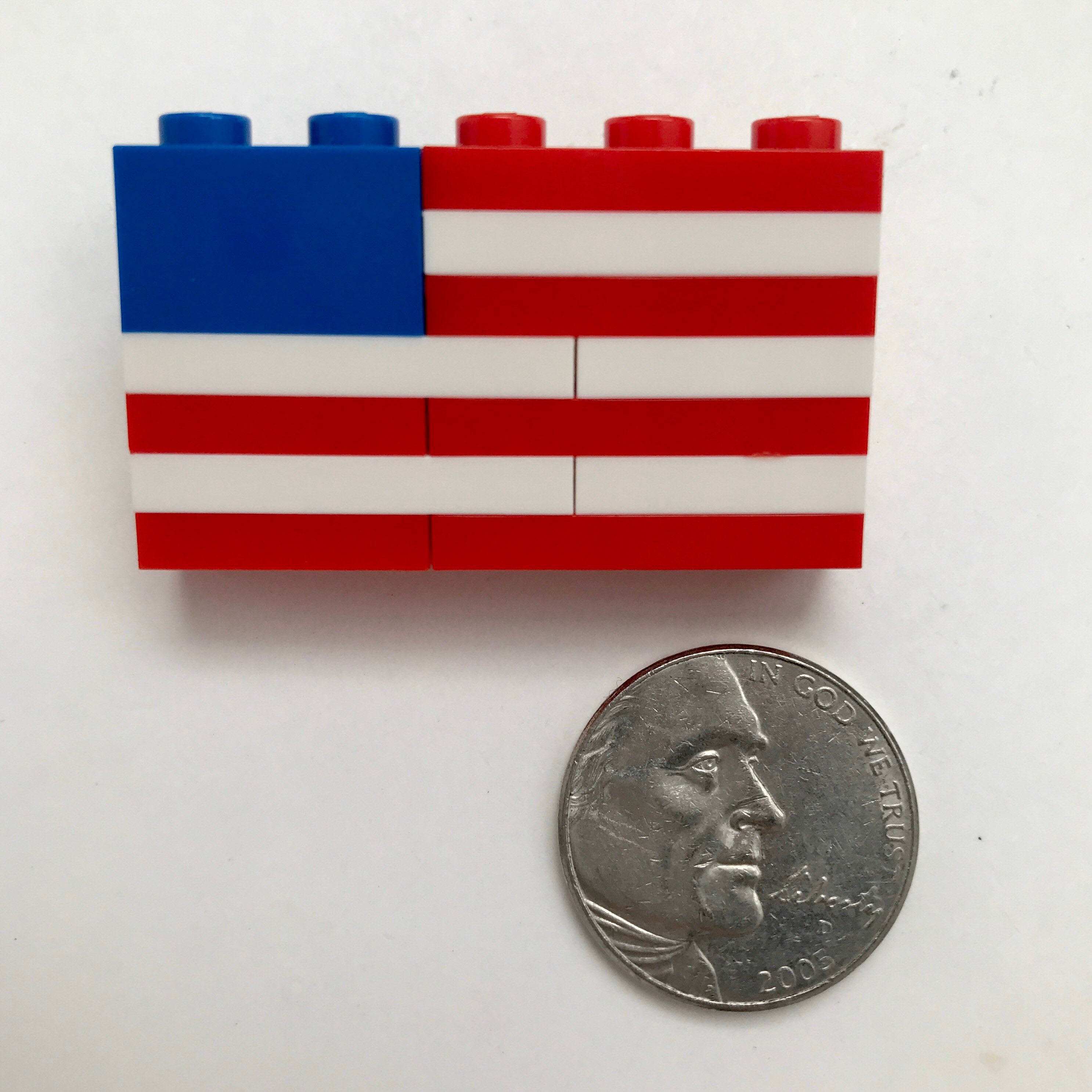 American Flag Pin Brooch Made with LEGO® American Flag USA | Etsy