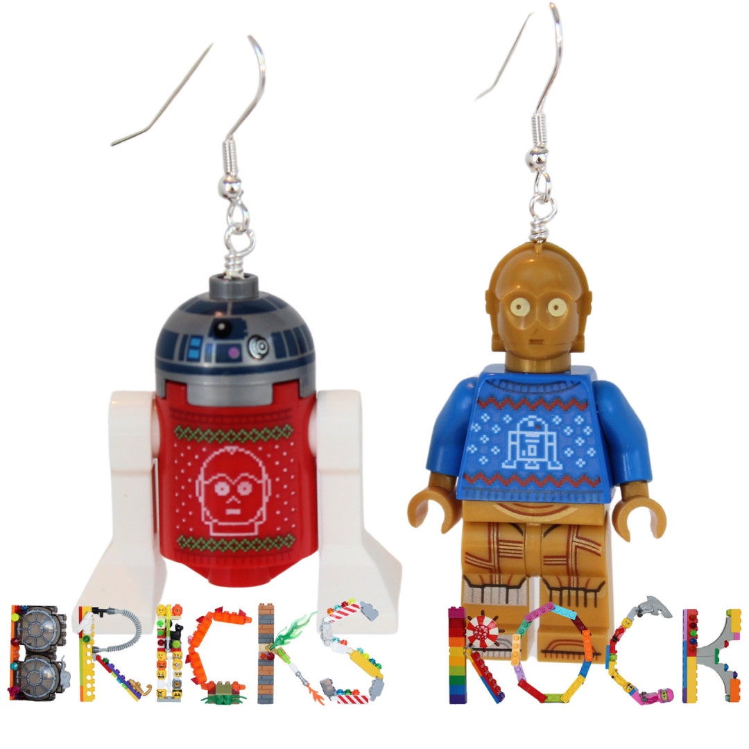 C3PO™ & R2D2™ - Earrings Made With LEGO® - Ugly Christmas Sweaters ...