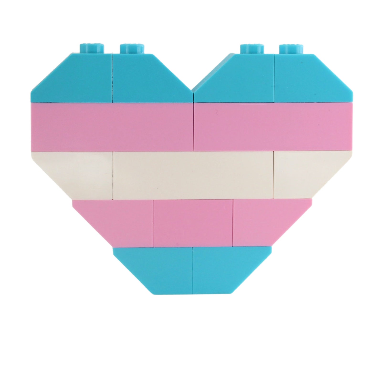 Transgender Pride Flag Heart Pin Brooch Made With LEGO® Bricks - Etsy