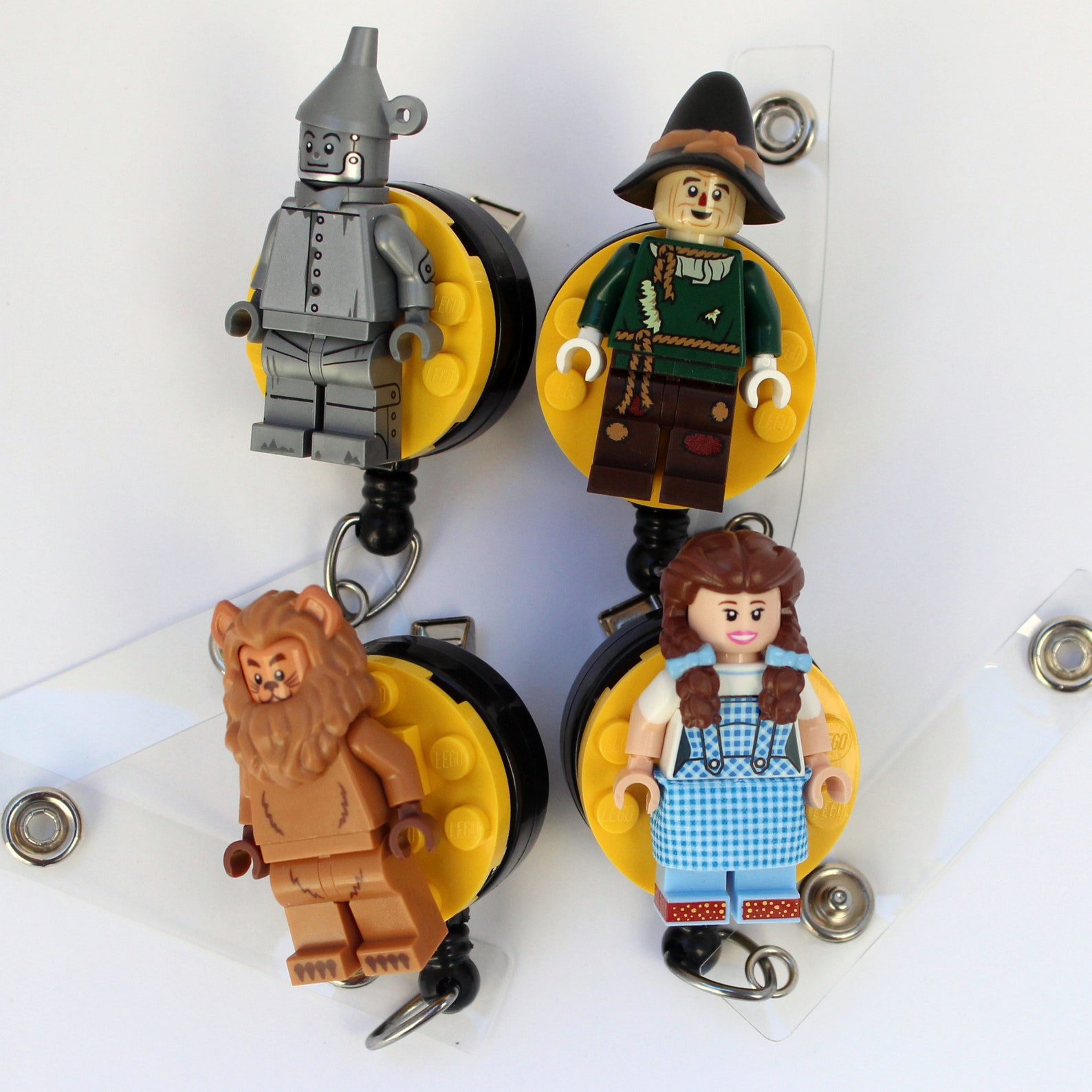 Tin Man Badge Reel made with LEGO® Minifigure™ Pediatric ID | Etsy