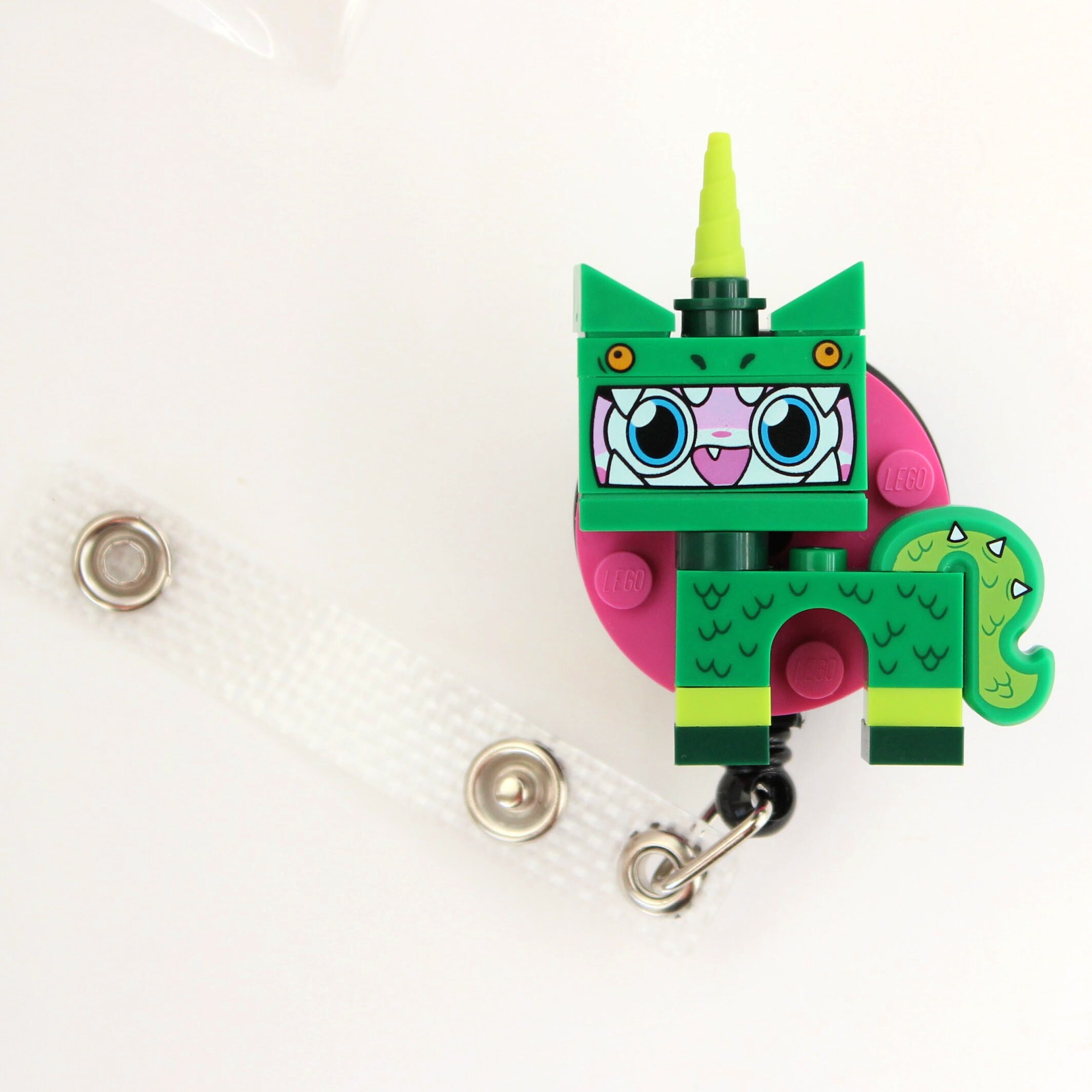 Dinosaur Unikitty™ Badge Reel Made With LEGO® Minifigure™ - Etsy