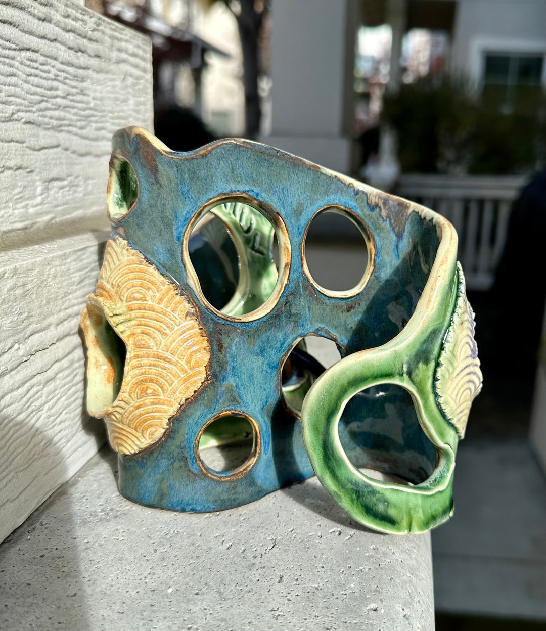 Seaweed Archway Handmade Ceramic Aquarium Decoration Abstract Sculpture ...