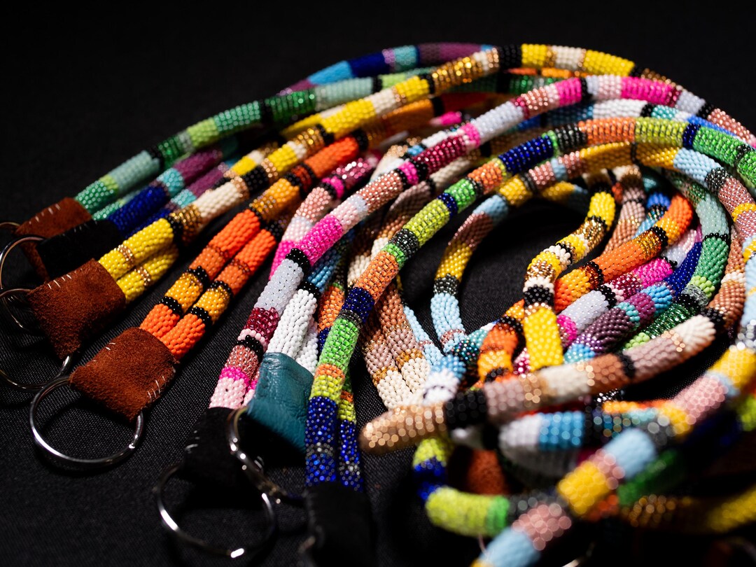 Long Beaded Lanyards - Various Colors - Etsy