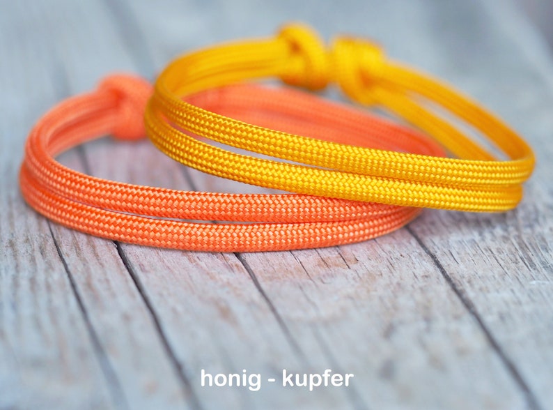 Unisex nylon rope bracelet in set colour-coordinated gift | Etsy