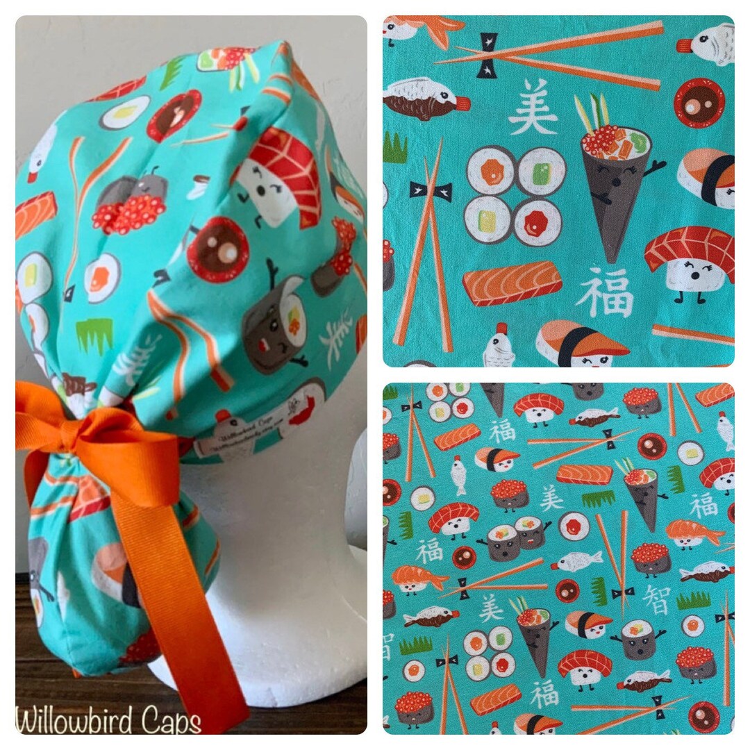 Scrub Cap With Ponytail Holder/ Scrub Hat/ Surgical Scrub Cap/ Hair ...