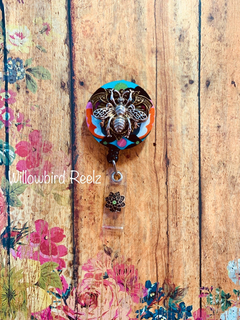 Honey Bee badge Holder/retractable ID Badge Reel/badge Reel/ | Etsy