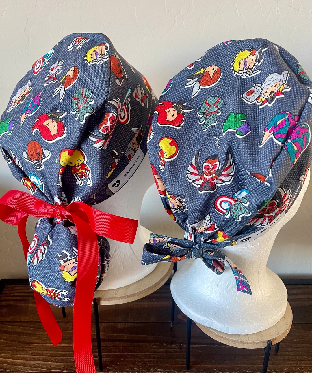 Super Heroes Ironman/ Thor/ Antman/ Hulk-scrub Cap With Ponytail Holder ...