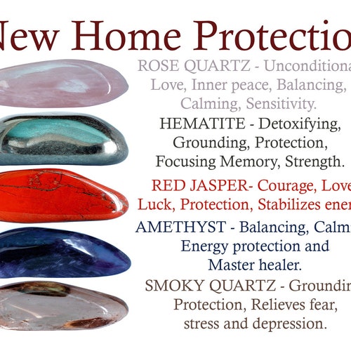 New Home Crystals Set New Home Crystal Set Rose Quartz - Etsy