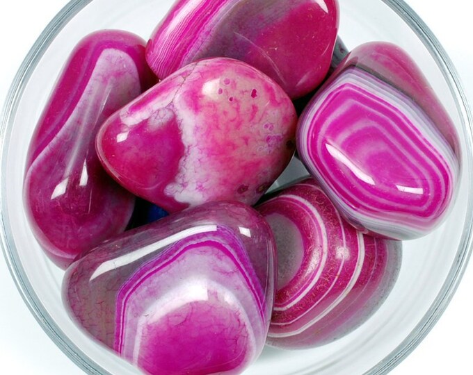 Pink Agate Tumbled Stone, Pink Agate, Tumbled Stones, Agate, Stones ...
