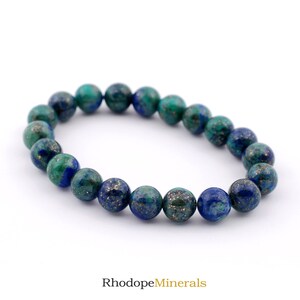 Azurite With Malachite Bracelet, Azurite Malachite Bracelet 8 Mm Beads ...