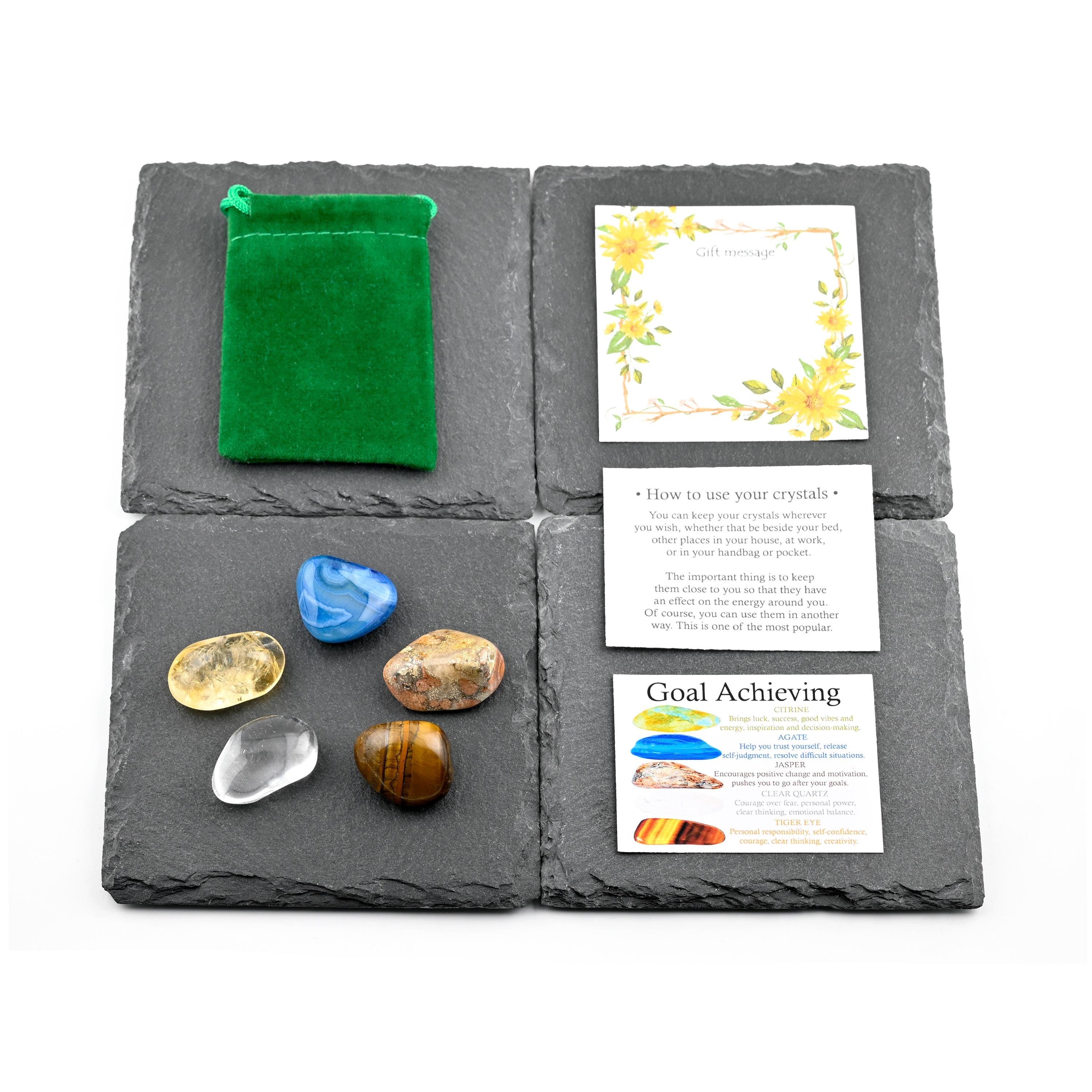 Goal Achieving Crystals Set, Success and Focus, Gift for Crystal Lovers ...