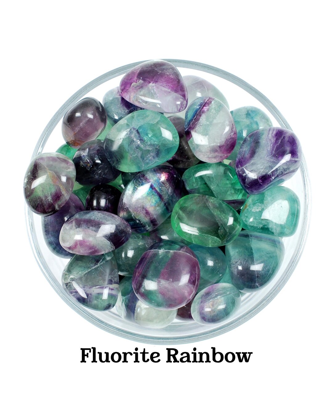 Rainbow Fluorite Tumbled Stone, Mental Clarity, Focus and Balance ...
