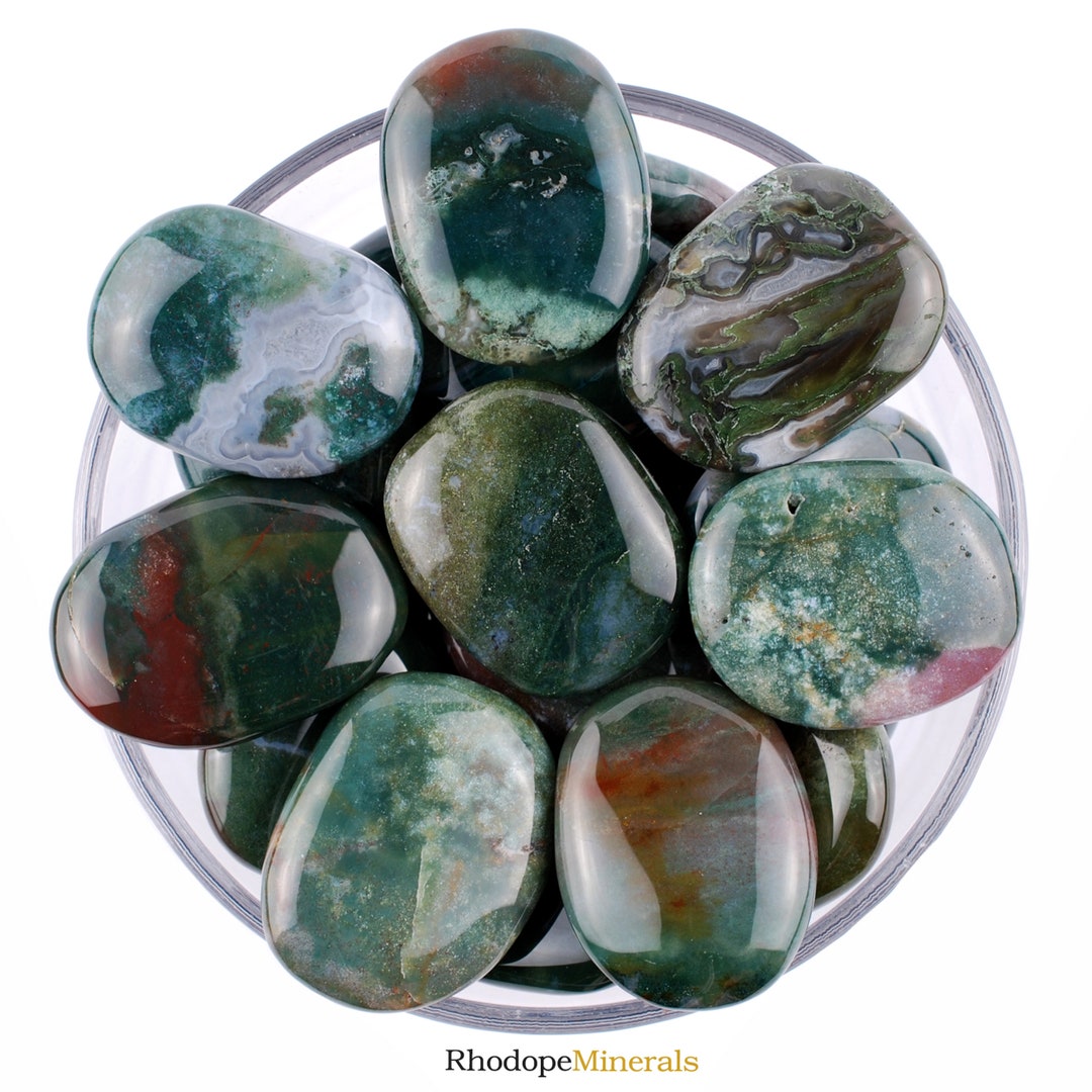 Green Chalcedony Smooth Stone, Green Chalcedony Palm Stone, Green ...