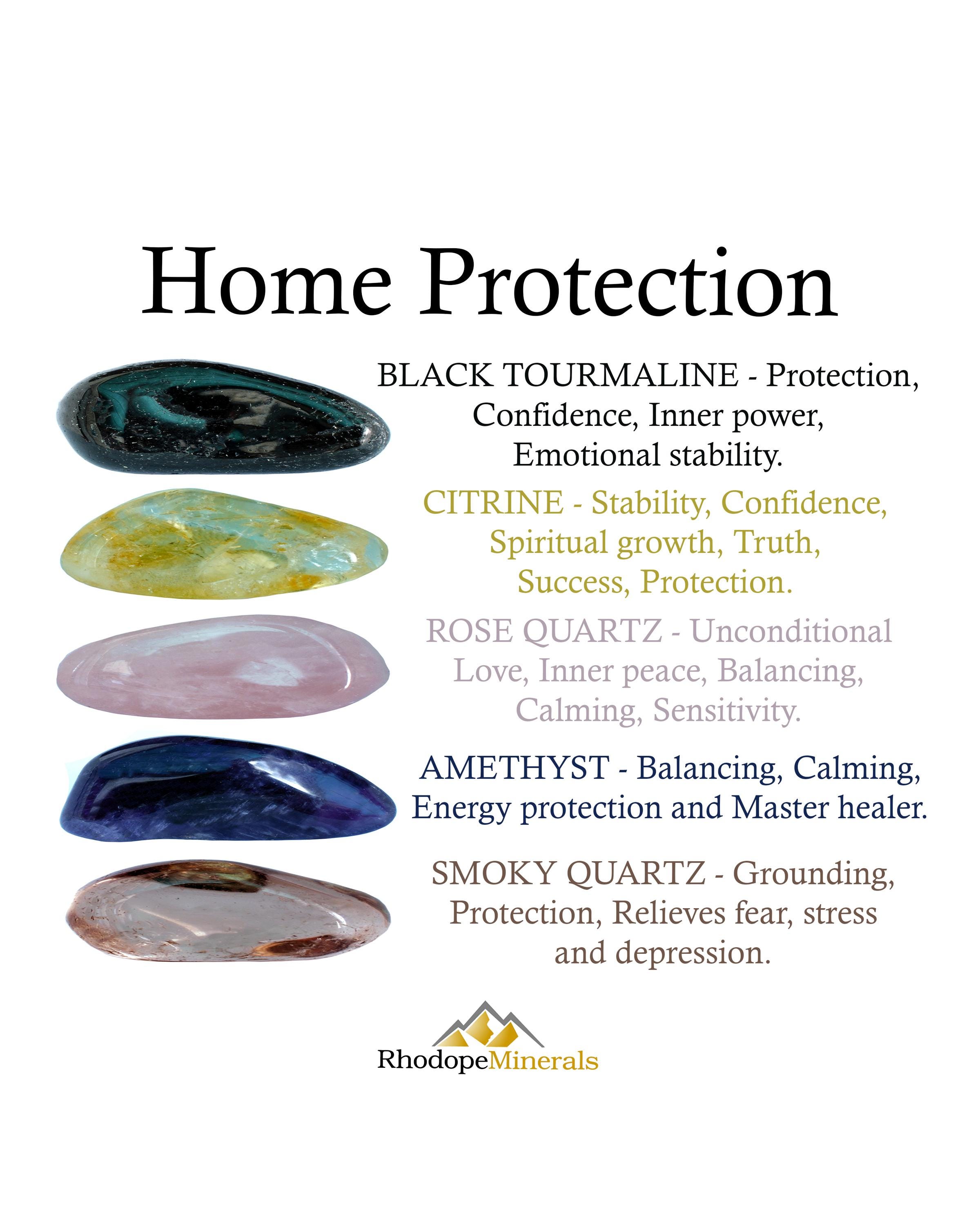 Home Protection Crystals Set, Housewarming Energy, Gift for Crystal ...
