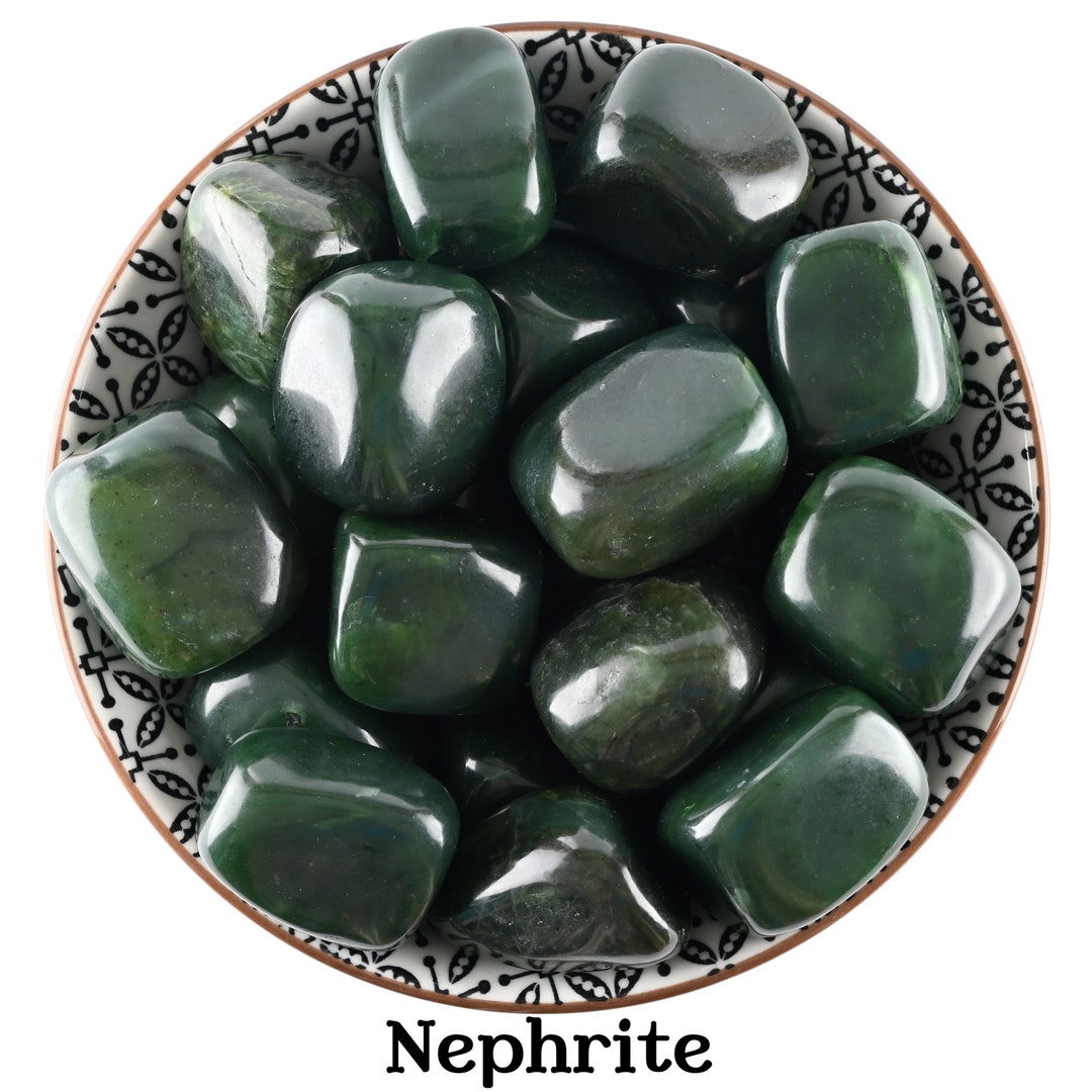 Nephrite Tumbled Stone, Nephrite, Jade, Jadeite, Tumbled Stones ...