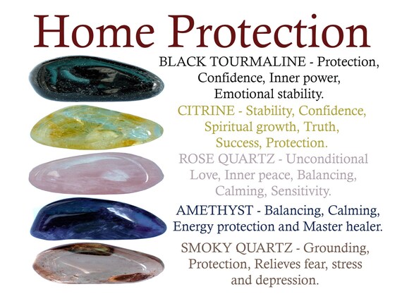 Home Protection Crystals Set Home Protection Crystal Set - Etsy