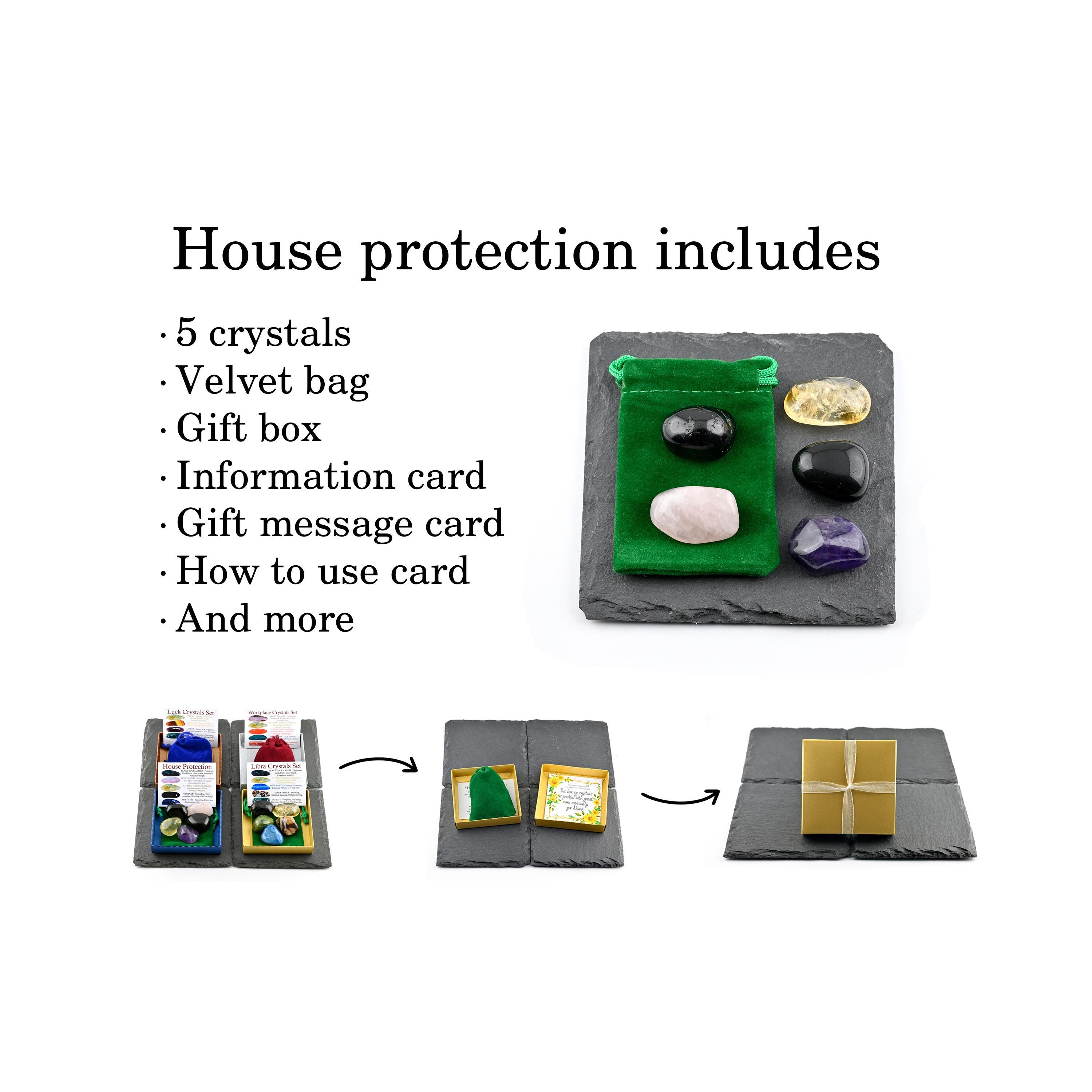 House Protection Crystal Set, House Protection Crystals, Crystals for ...
