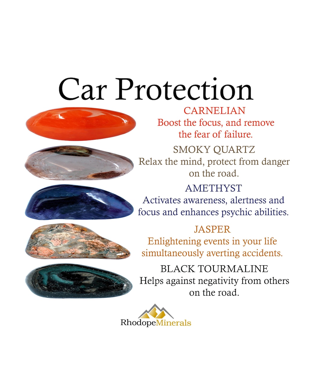 Car Protection Crystals Set, Car Protection Crystals Kit, Carnelian ...