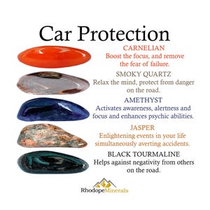 Car Protection Crystals Set, Car Protection Crystals Kit, Carnelian ...