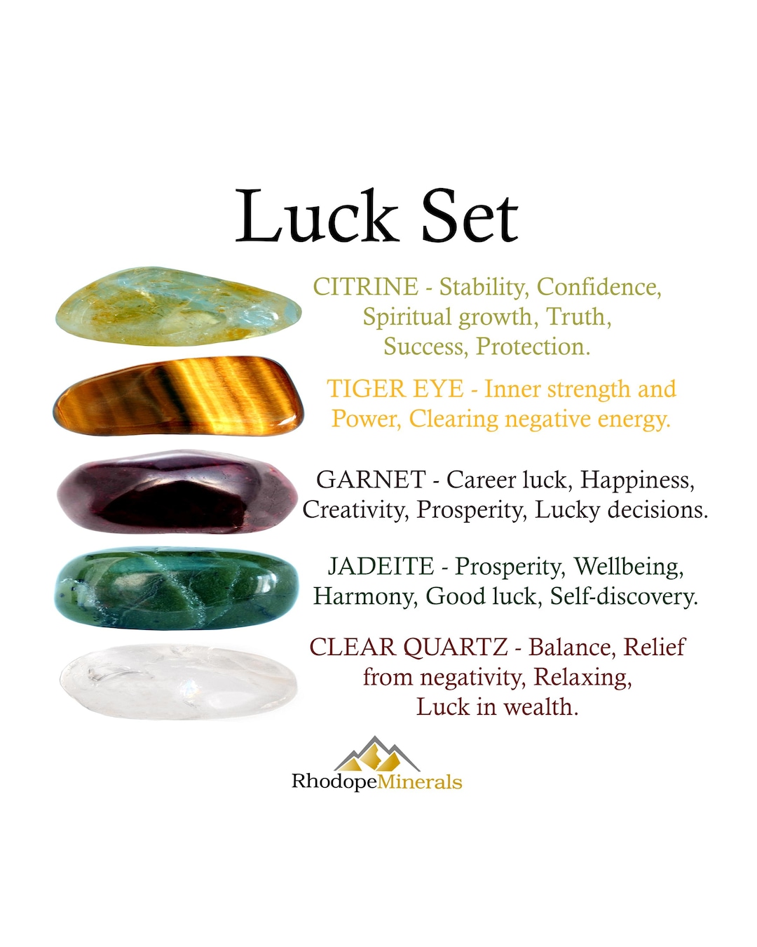 Luck Crystals Set, Luck Crystal Set, Crystals for Luck, Crystals of ...
