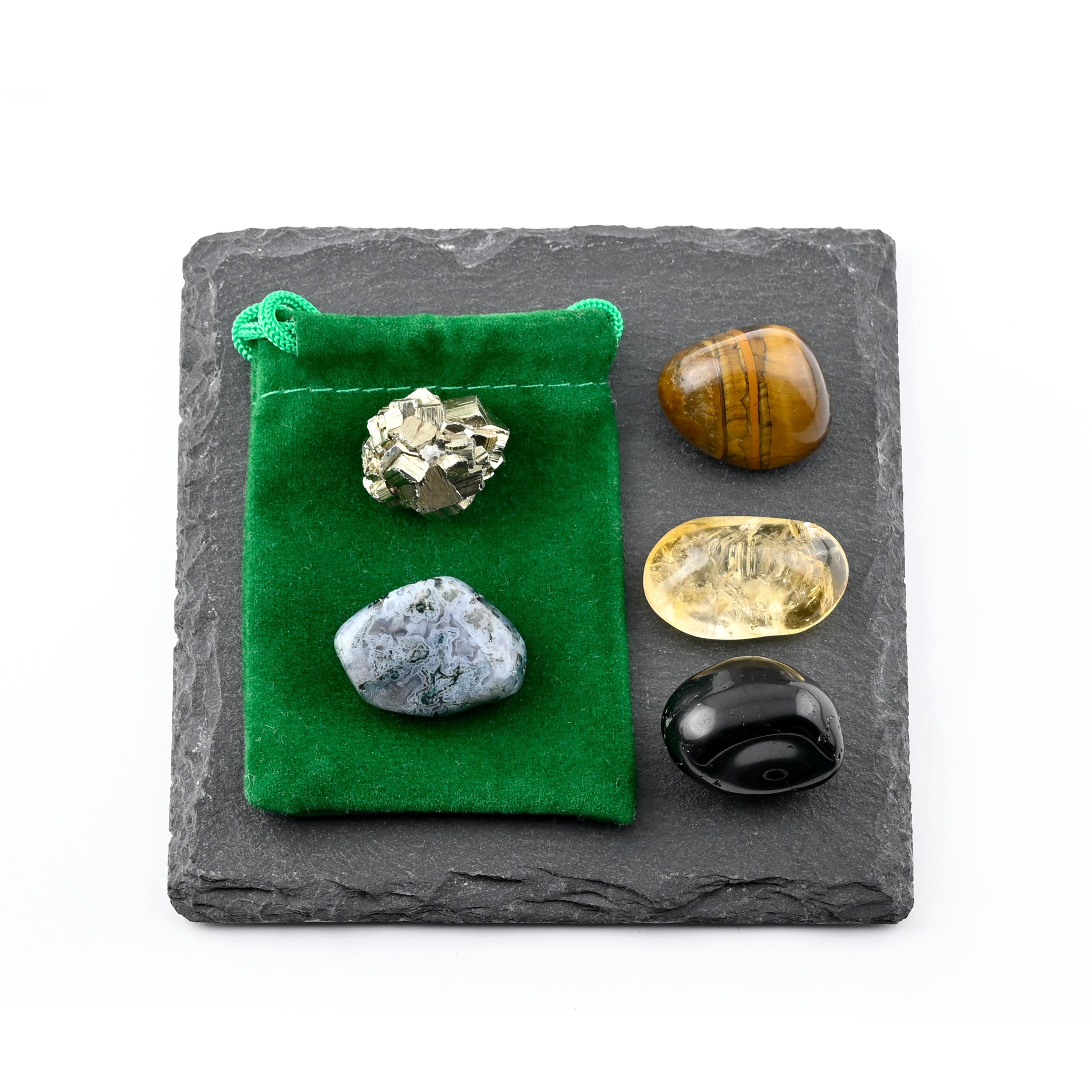 Manifest Money Crystal Set, Wealth and Abundance, Gift for Crystal ...