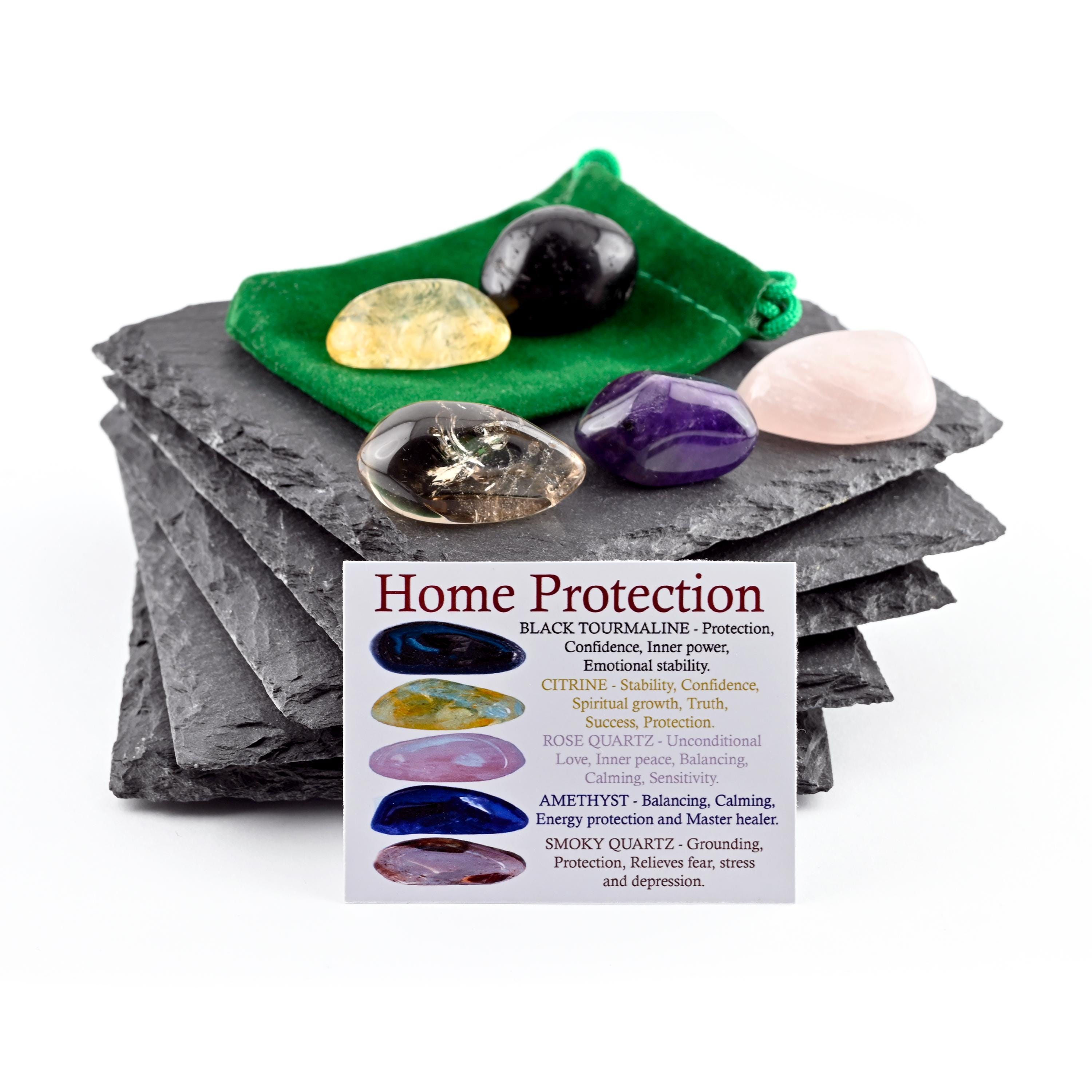 Home Protection Crystals Set, Housewarming Energy, Gift for Crystal ...