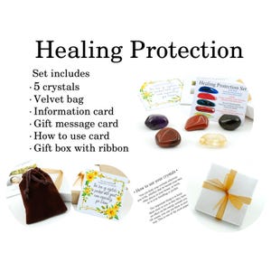 Healing Protection Crystals Set, Healing, Protection, Amethyst, Red ...