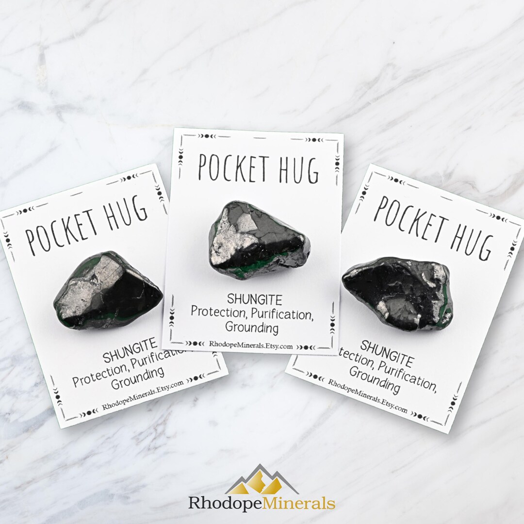 Shungite Pocket Hug, Crystal Pocket Hug, Shungite Crystal, Crystal Gift ...