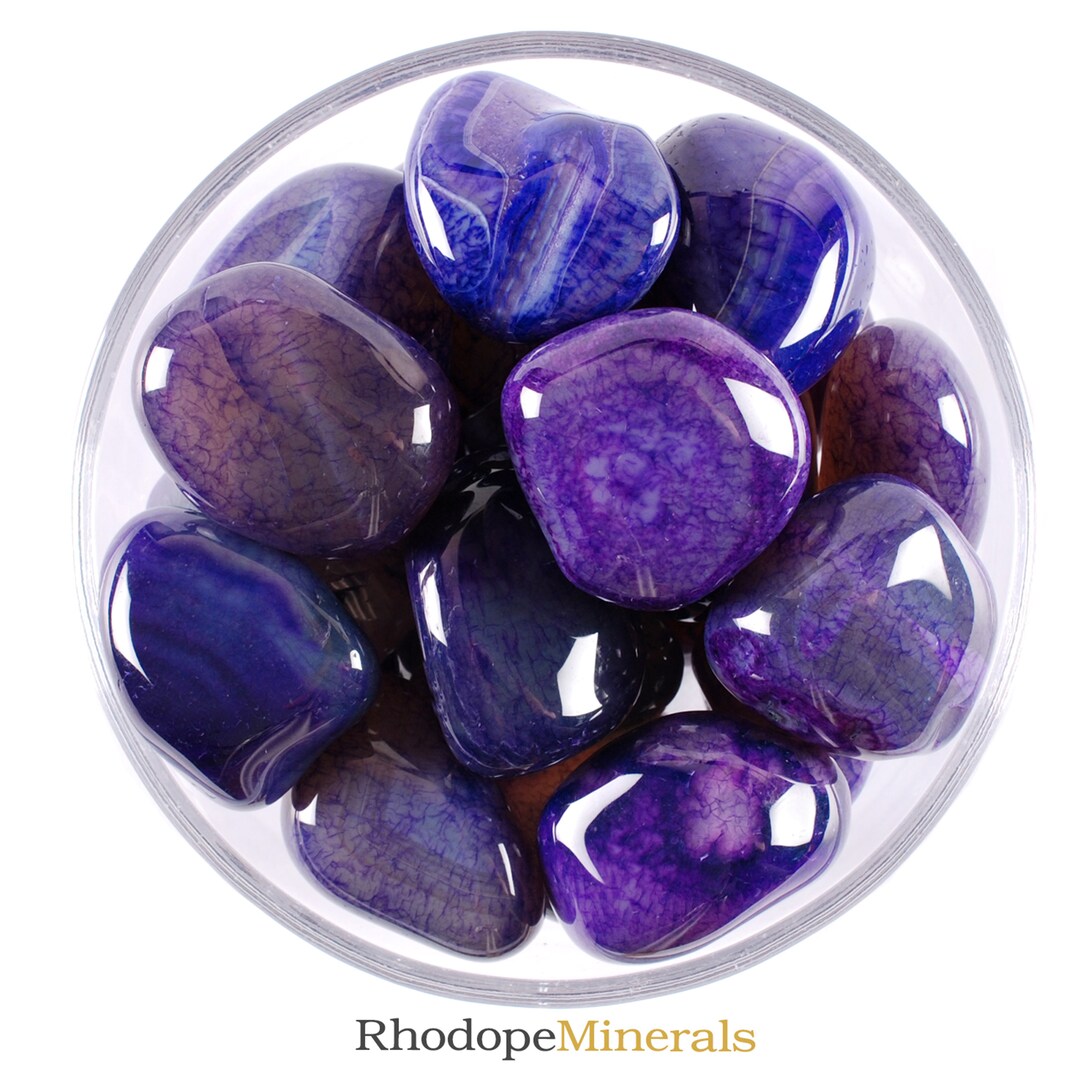 Purple Agate Tumbled Stone, Purple Agate, Tumbled Stones, Agate, Stones ...