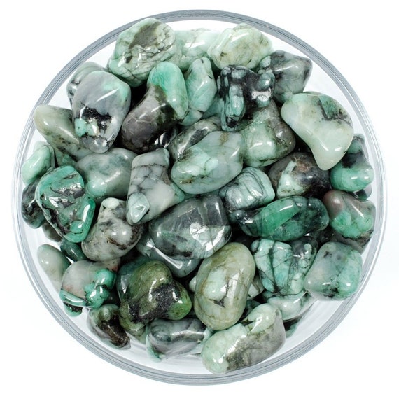 Emerald Tumbled Stone Emerald Tumbled Stones Emerald - Etsy UK