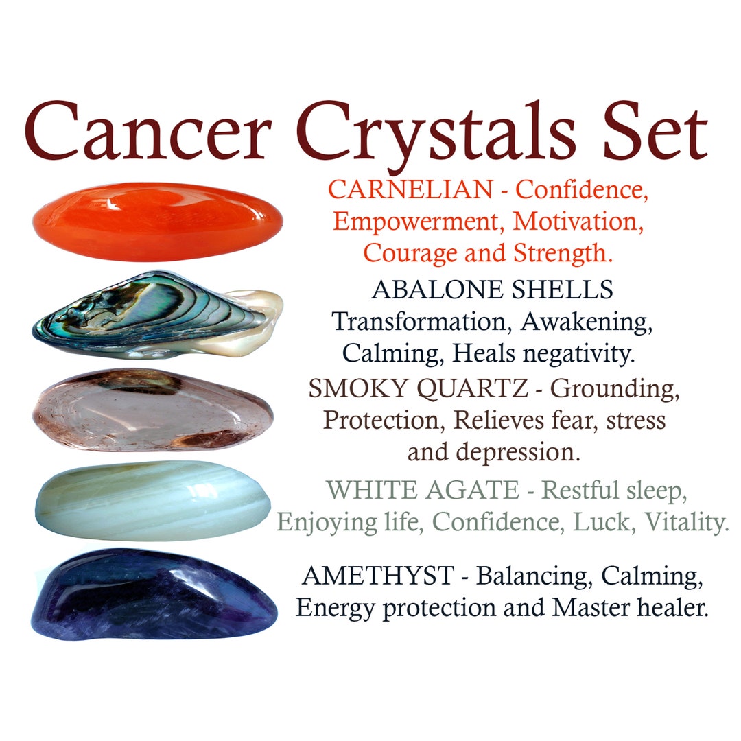 Cancer Crystals Set, Cancer Crystal Set, Crystals for Cancer, Stones ...