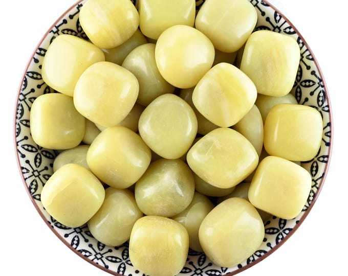 Lemon Jade Tumbled Stone Tumbled Stone Lemon Jade Nifty Jade Tumble ...