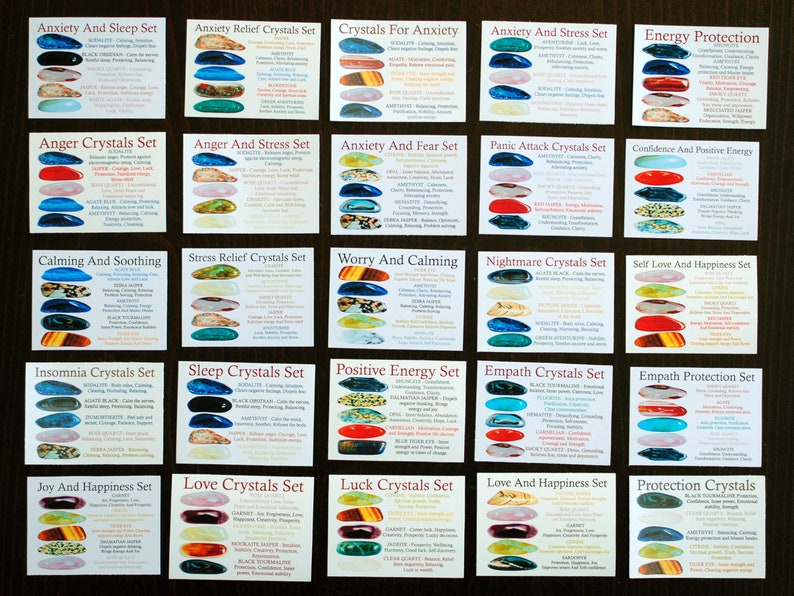 Positive Energy Crystals Set Positive Energy Crystal Set - Etsy