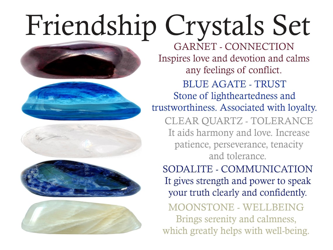 Friendship Crystals Set Friendship Set Crystals Set Garnet - Etsy