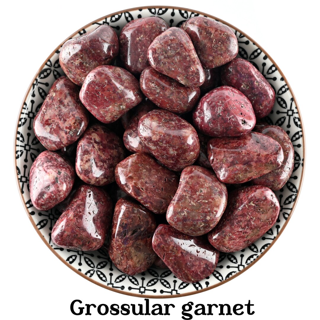 Grossular Garnet Tumbled Stones, Grossular Garnet, Garnet Tumbled Stone ...