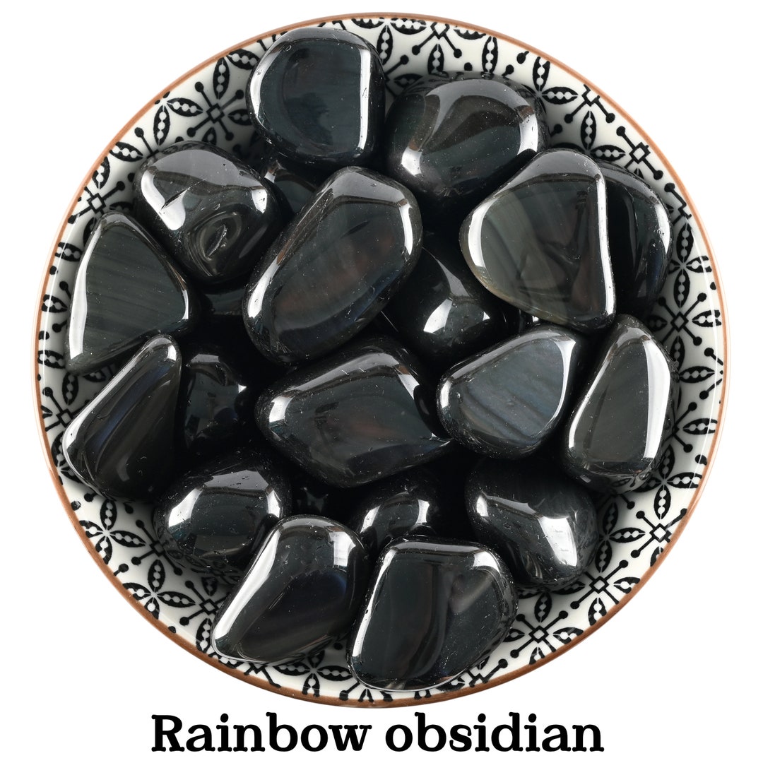 Rainbow Obsidian Tumbled Stone, Obsidian, Tumbled Crystals, Zodiac ...